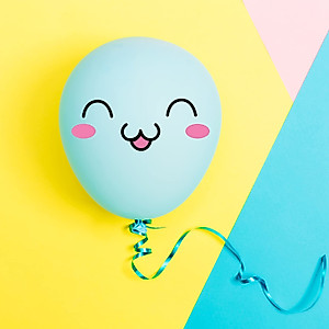 Kawaii Balloons by Lunaborne - 50 Pack,12 Inch Pastel Latex Balloons - Cute Japanese-Style Party Balloons, Anime Themed Birthday Parties Decorations