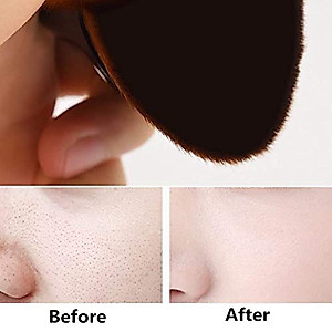 Focuschic Seamless Foundation Brush Suitable for Mixed Liquid, Cream or Powder Cosmetics No Trace Synthetic Makeup Brush with Storage Box (Black)