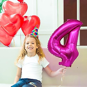 8PCS Pink Balloons for Party Decorations, Hot Pink Balloon for Pink Princess Doll Theme Party Girl Birthday Baby Shower Princess Themed decorations (4th)