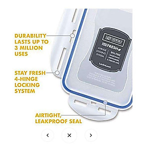 LOCK & LOCK Easy Essentials Food Lids (Flip-top) / Pantry Storage Containers, BPA Free, Top-10 Cup-for Snacks, Clear