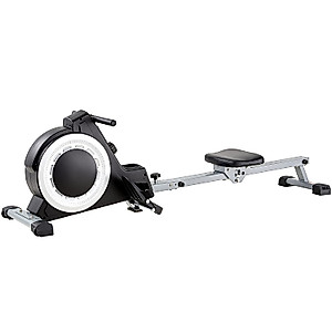 Magnetic Rowing Machine Folding Exercise Rower Machine 16-Level Tension Resistance with Display Panel for Home Use Gyms Training Exercise Equipment