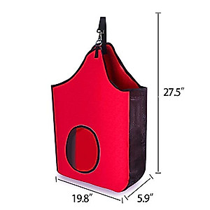 Yuar butee Hay Bag 600 Denier Poly PVC Hay Tote-Red