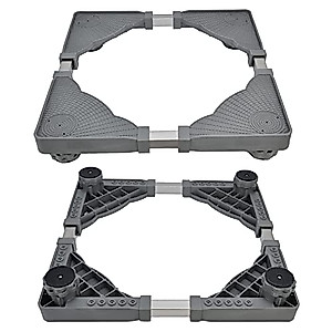 plplaaoo Adjustable Fridge Stand,Dryer Stand,Universal Base Mini Fridge Stand,Refrigerator Stand,Washing Machine Floor Stand,for Washing Machine,Refrigerator,Dryer
