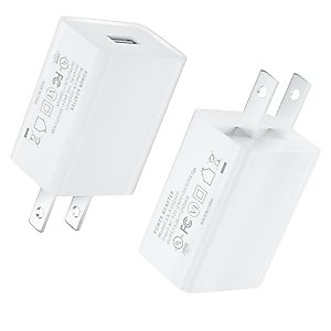 2Pack 5V 2A USB Charger for Wyze Cam,WyzeCam Pan,Oculus Go,Kasa Cam,Dropcam,Nest Cam,Cloud Cam,YI Dome IP Security Camera Charger Adapter Power Supply Cord Compatible with Fire Tablets E-Reader