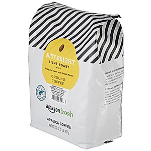 AmazonFresh Just Bright Ground Coffee, Light Roast, 32 Ounce