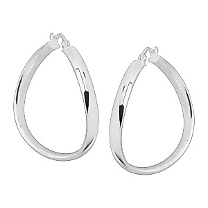 Silpada 'Porto Ferro' Twisted Criss-Cross Hoop Earrings in Sterling Silver, 30 mm