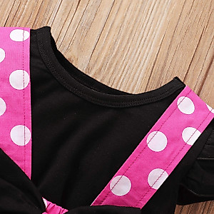 Baby Toddler Girl Polka Dots Fancy Dress Up Costume Birthday Party Tulle Dresses with Polka Dot Headband