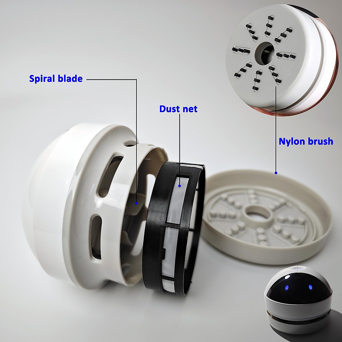 Hallocool Desktop Vacuum Cleaner Mini Desk Vacuum Cleaner Portable Dust Crumb Sweeper Cute USB Vacuum for Picking up Crumbs Eraser Crumbs Pet Hairs Flakes Tiny Items on Desk Tabletop Keyboard