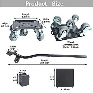 Furniture Dolly for Moving, Furniture Movers with 5 Wheels, Heavy Duty Furniture Lifter Furniture Lift Mover Tool Set Dollies 1800 Lbs Capacity， 360° Rotation Wheels