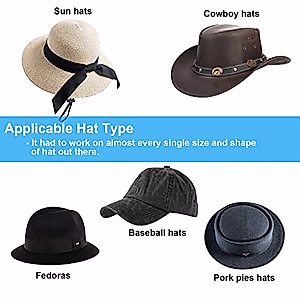 LUOLAO Hat Rack for Wall, Hat Storage Organizer for Baseball Caps, Keep Hat Shape, Traceless Installation Hat Hanger, 10 Pack