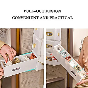 QQXX Underwear Sock Organizer, Wall Mount Drawer Storage Box, Punch-Free Multifunctional Closet Underwear Organizers for Home Bedroom(4pcs, White)