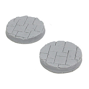 War World Gaming 40mm Round Dungeon one Resin Bases x5 for 20-28mm Scale Miniatures & Figures,5 x 40mm