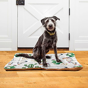 YETTASBIN Cute Llama Crate Pet Bed, Portable Washable Dog Cat Mat, Soft Comfortable Pet Mattress with Non-Slip Bottom for Dogs Cats Sleeping, 24 x 18 Inch