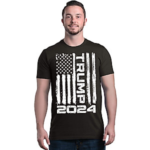 shop4ever® Trump Flag 2024 T-Shirt Large Black 0