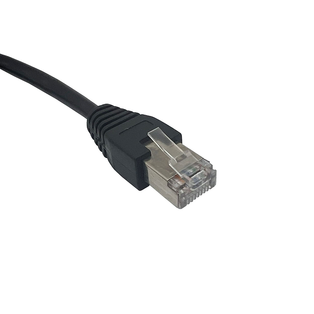 Qaoquda Cat5e RJ45 Square Flush Mount Cable, RJ45 Male to Female Shielded Ethernet Network Panel Mount Extension Cable for Car, Boat and Home Wall 1M/3Ft