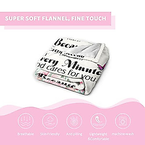 JIYEPOPO Catholic Bible Blanket, Religious Gifts for Women Christian Throw Blanket Soft Plush Prayer Blankets and Throws with Scriptures Serenity Faith Gifts for Women Men 60x50 Inch