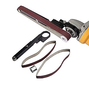 CALIDAKA Electric Belt Grinder Belt Sander Attachment Angle Grinder Modified Sand Belt Machine Pipe Belt Sander Polisher Belt Sanders Polisher Suitable for Model 100 Angle Grinder