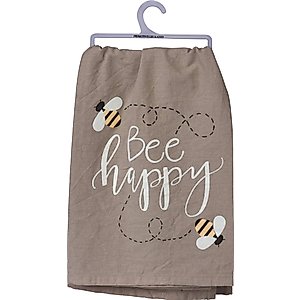 Primitives by Kathy Bee Happy Bee Themed Decorative Kitchen Towel