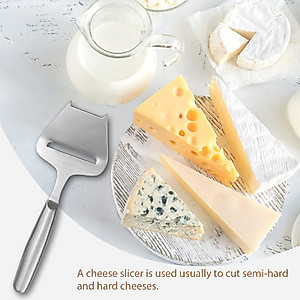 VANRA Cheese Knife Set 3-Piece Stainless Steel Butter Knife Set with Slicer for Soft and Semi Hard Cheese