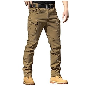 Sweatpants for Men Slim Soft Construction Jeans Workout Fashion Sweatpants Workout Lounge Lightweight Men's Dress Pants Winter Sweatpants Christmas Linen Pants Brown