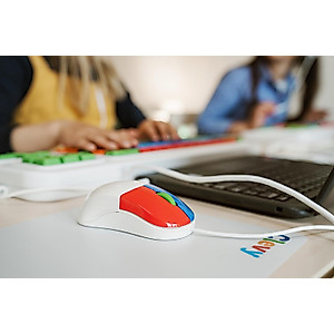 Clevy Kids Mouse - Colorful Ergonomic USB Computer and Laptop Kids Mouse for School and Home Computer Use - Wired Children Friendly - Compatible with Windows, macOS, Chromebook