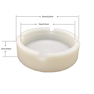 LAJIAOZ 1Pcs Silicone Ashtray With High Temperature Heat Resistant,Luminous,Soft Fluorescent Premium Silicone Rubber,Portable Round Design,Ashtray Sturdy Glow in Dark