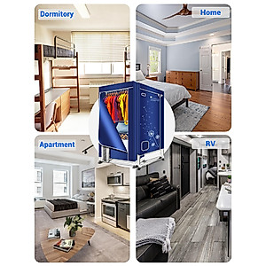 KASYDoFF Clothes Dryer, 35LB Capacity-67Inch Portable Dryer (Anion), 1600W-3 Tier Foldable Clothes Dryer Rack, Energy Saving Portable Dryer for Apartment, Indoor, Travel, RV