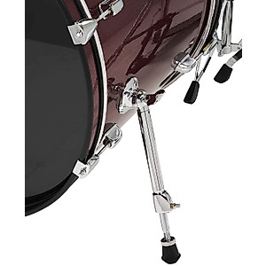 Pacific Drums Center Stage Complete Drumkit, 5 Drum Set, Ruby Red Sparkle, 7x10, 8x12, 14x16 Floor, 16x22 Kick, 5x14 Snare (PDCE2215KTRR)