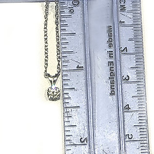 1/3ct Round Solitaire Pendant 14k White Gold Diamond Necklace