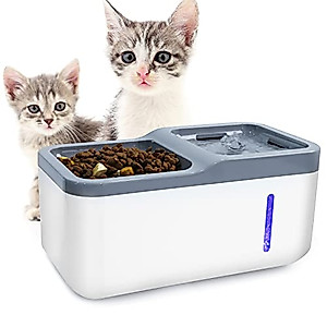 Cat Water Fountain, WHDPETS Automatic Pet Water Dispenser, Ultra Quiet Self Dispensing Dogs Waterer, 1.5L Cat Feeder and Water Dispenser for Small Cats Dogs Inside