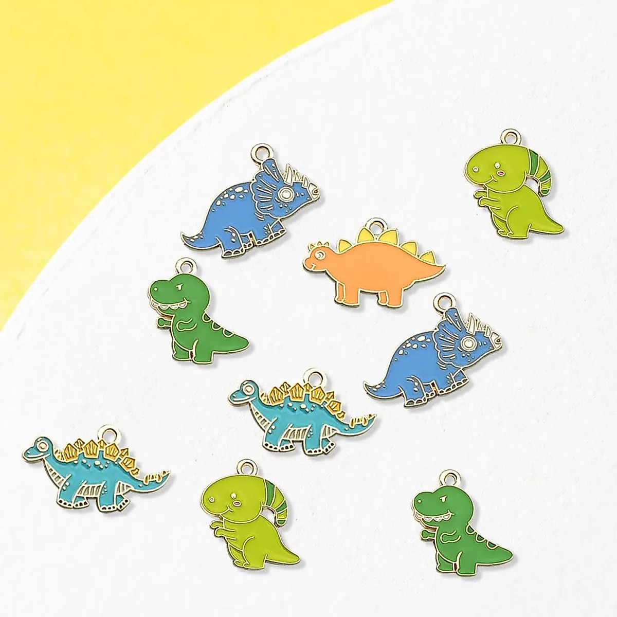YYMSEN 25 Pcs Bracelet Earring Cartoon Dinosaur Charms Pendant Dinosaur Charms for DIY Bracelet Earring Necklace Keychain Jewelry Crafts Making