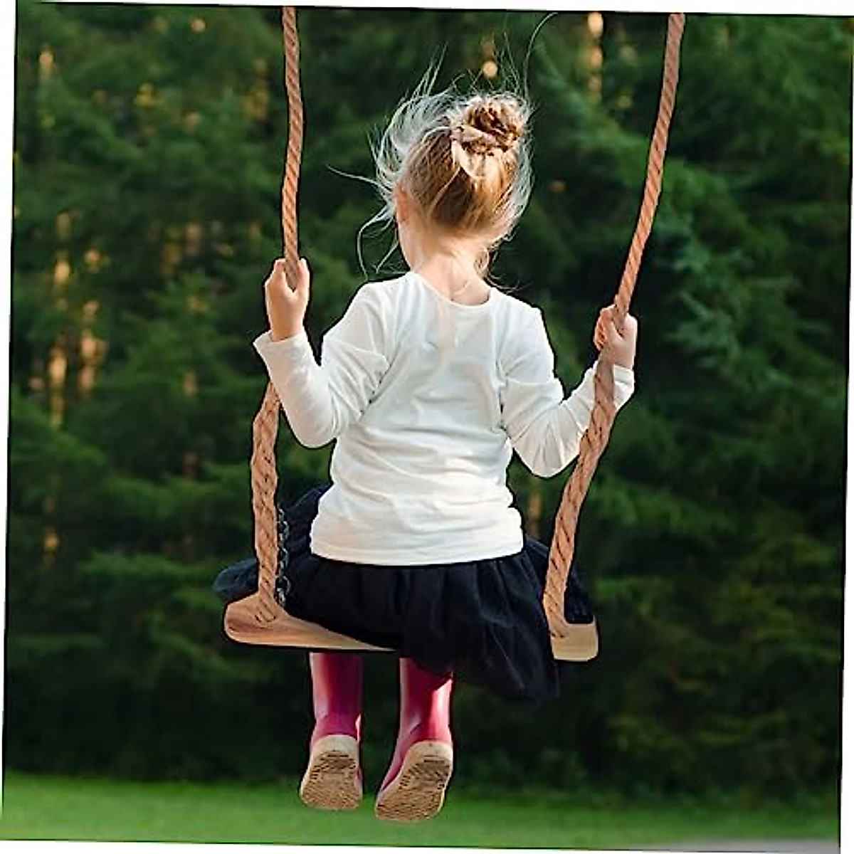 Toyvian Adult Swings for Outside Outdoor Swings Swing Indoor Rope Swing Hanging Swing Cottonwood Swing The Swing Aldult Brown Wooden Rope Child Swings for Adults Swing for Kids