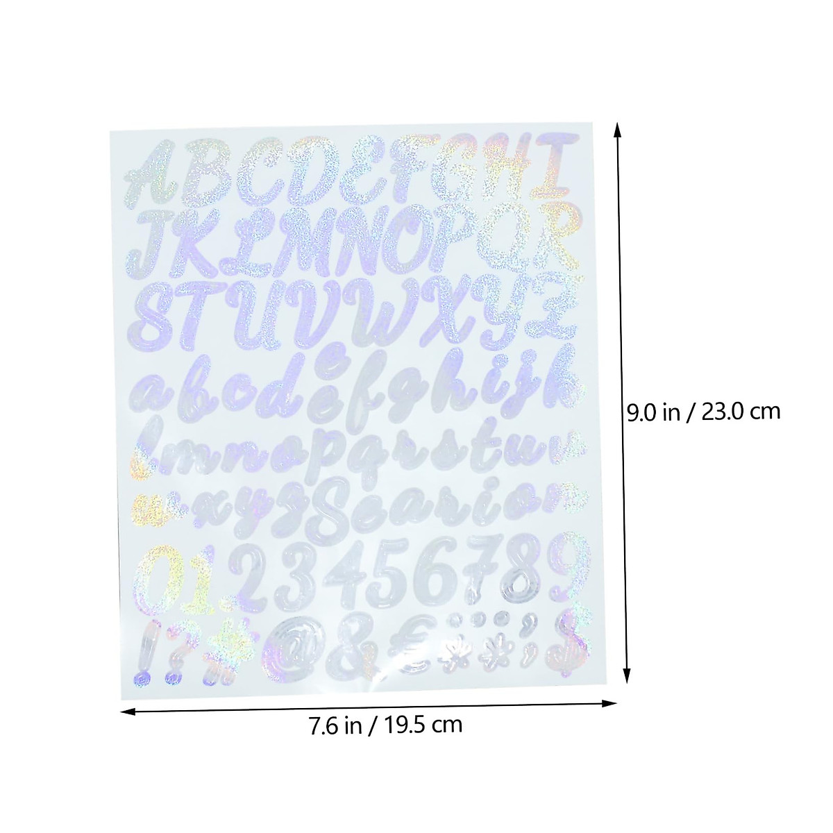 TEHAUX 30 Sheets Alphanumeric Stickers Glitter Diary Stickers Glitter Letters Number Stickers Gemstone Stickers Hand Account Sticker Greeting Card Flash Grid Bottom Fine Sand Golden