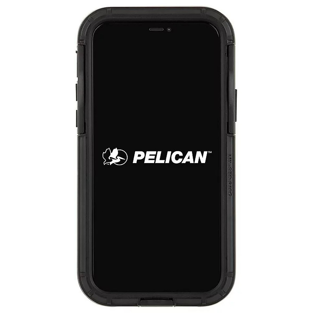 Pelican Shield Case for iPhone 12 Mini - Kevlar Series Rugged Protection, Wireless Charging Compatible, 3X Military Grade Drop Protection, Shockproof - Includes Belt Clip Holster/Stand - Black