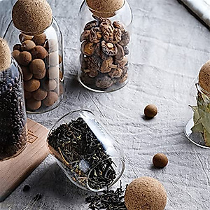 SPERKY Coffee Containers Clear Glass Storage Jar With Cork Lid Bottle Sealed Tank Tea Can Cereal Coffee Creative Decoration Airtight Canister Set
