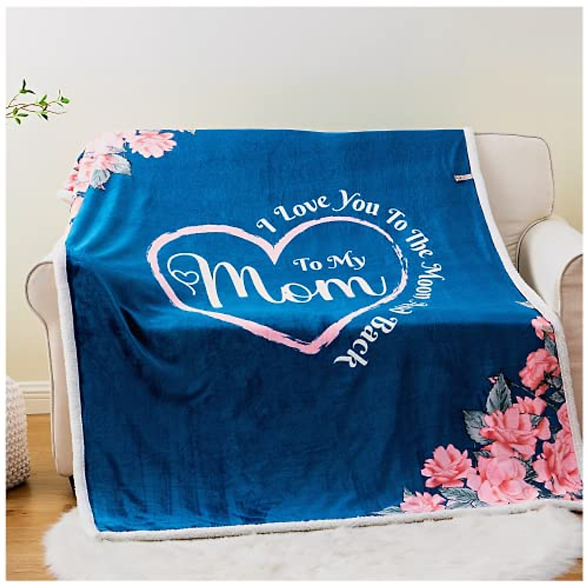 PeraBella Mothers Day Mom Gifts,Mom Birthday Gifts from Daughter and Son | Mom Blanket | Gifts for Mom | Mom Gifts Unique, Best Gifts for Elderly Mom, for Mothers Gifts,Sherpa Throw Blanket 65"x50"