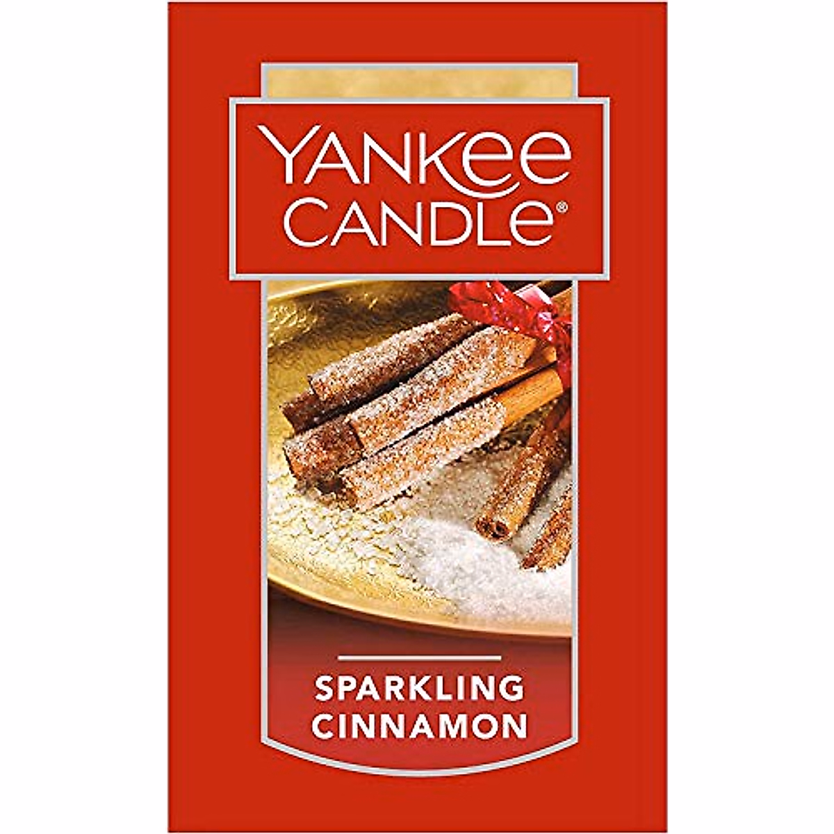 Yankee Candle Sparkling Cinnamon Scented, Classic 22oz Large Jar Single Wick Candle, Over 110 Hours of Burn Time