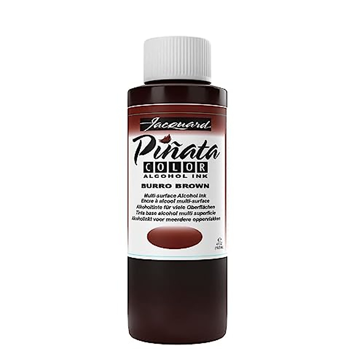 Jacquard Pinata Alcohol Ink - Burro Brown - Professional and Versatile Ink That Produces Color Saturated and Acid-Free Results - 4 Fluid Ounces - Made in The USA