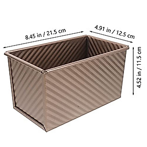 HEMOTON Toast Baking Mold Sandwich Bread Sandwich Bread Household Toast Mold Loaf Pan with Lid Nonstick Loaf Pan Carbon Steel Bread Pan Kitchen Loaf Pan Bread Baking Tin Bread Loaf Pan