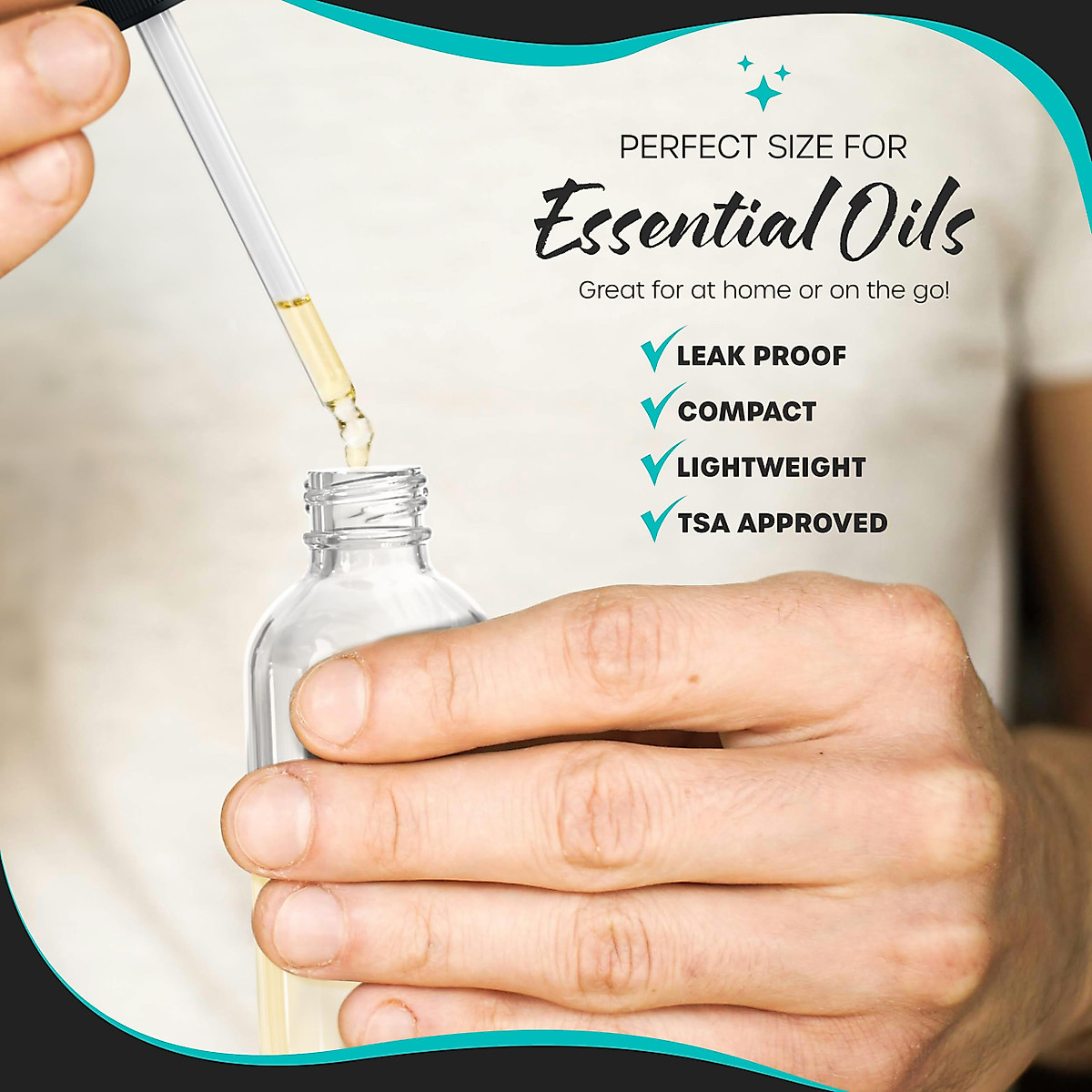 Nevlers 24 PK Clear Glass Dropper Bottle 2oz |The Essential Oil Dropper Bottle Includes Droppers for Oils, Funnel, Brush, & Marker with Labels |Leakproof Tincture Bottles with Dropper