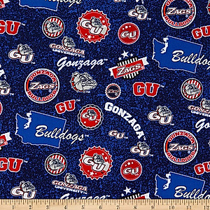 NCAA Gonzaga Bulldogs Home State Cotton Multi, Fabric by the Yard