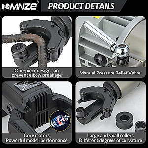 MMNZE Electric Hydraulic Rebar Bender, Bending Angle 0-130 Degrees, 110V 900W 16MM Hand Hold Portable Rebar Bender, Bending Machine for Bending Rebar, Steel Bar, Steel Rod