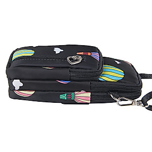 Freie Liebe Small Crossbody Bag Nylon Cell Phone Purse for Women Mini Lightweight Phone Wallet