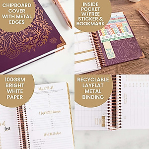 HARDCOVER bloom daily planners 2023-2024 Academic Year Day Planner (July 2023 - July 2024) - Passion/Goal Organizer - Monthly & Weekly Inspirational Agenda Book - 5.5" x 8.25" - Gold Bees