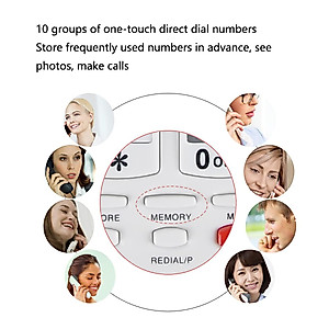 Corded Phone, Shinydream Big Button Phone for Seniors with Photo Memory One-Touch Dialling, Ringer Volume Control, Works in Power Outages, Best Landline Phone for Hearing and Visually Impaired