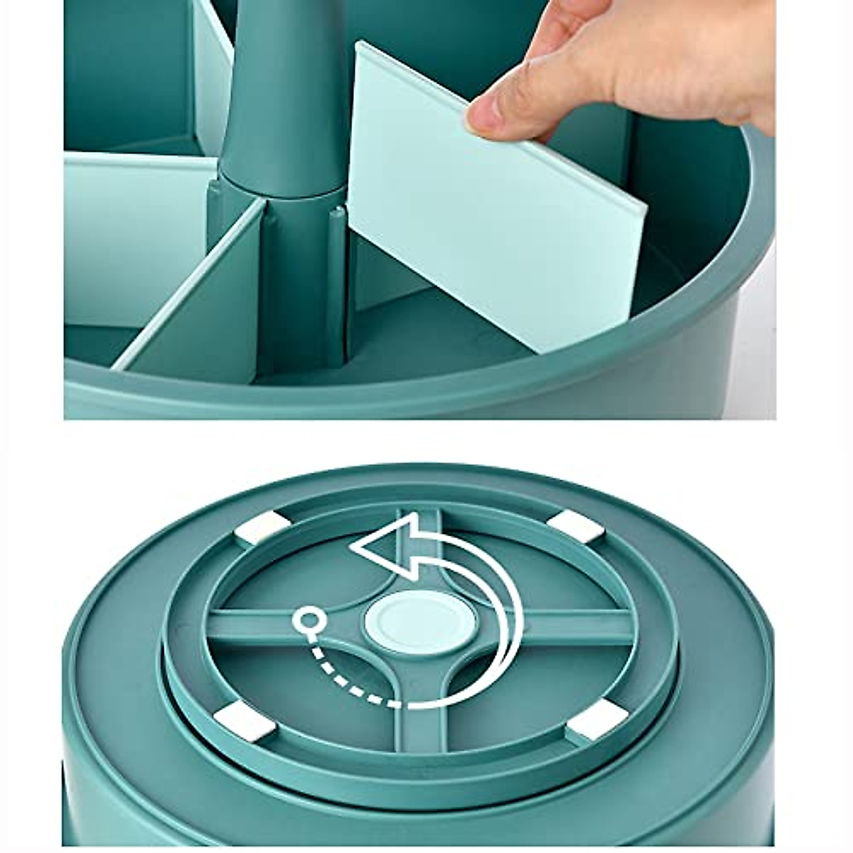 NOYORO 2 Tier Cabinet Organizer, Turntable Rotatable, Spice Rack, Plastic Lazy Susan Rotating Tray for Bathroom/Vanity, 12" Countertop Rotating Organizer