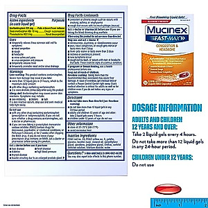 Mucinex Fast-Max Max Strength, Congestion & Headache Liquid Gels, 16ct