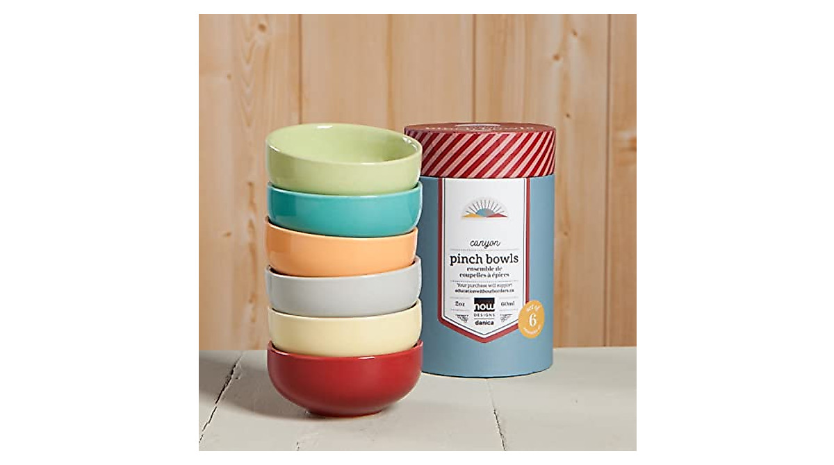 Now Designs Canyon Stoneware Pinch Bowl Set - 6 Pieces