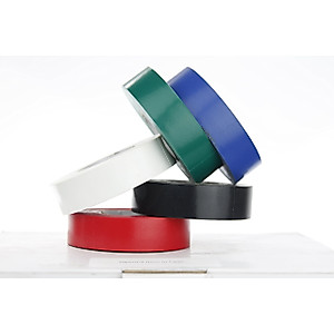 Sunlite 41325-SU 10-Pack PVC Electrical Tape, 60 Feet x 0.75 Inches, For Splicing, Protecting, and Insulating Wires, Abrasion Resistant, Flame Retardant, Weatherproof, UL Listed, White