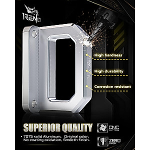 RENO Aluminum Front Tow Hooks, Heavy Duty Show Hook D-Ring Shackle Compatible with 2003-2018 Ram 2500 3500 2WD & 4WD Truck Recovery - Replace OEM 68171791AA, 52020587AB (2Pcs, Silvery)